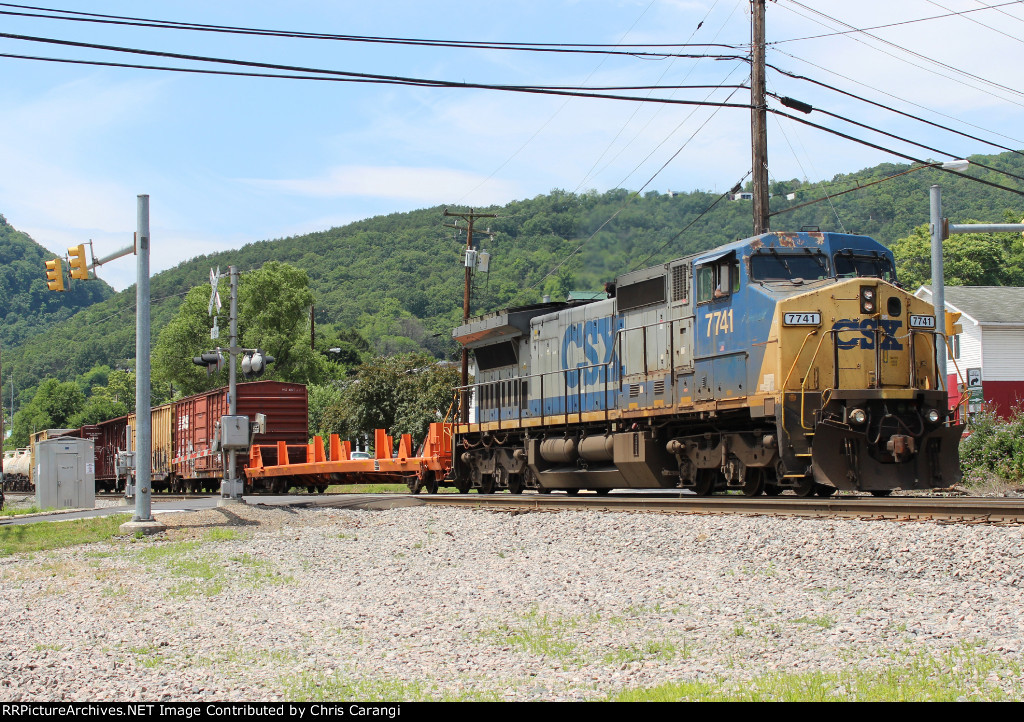CSXT 7741 shoving WB Q410-14